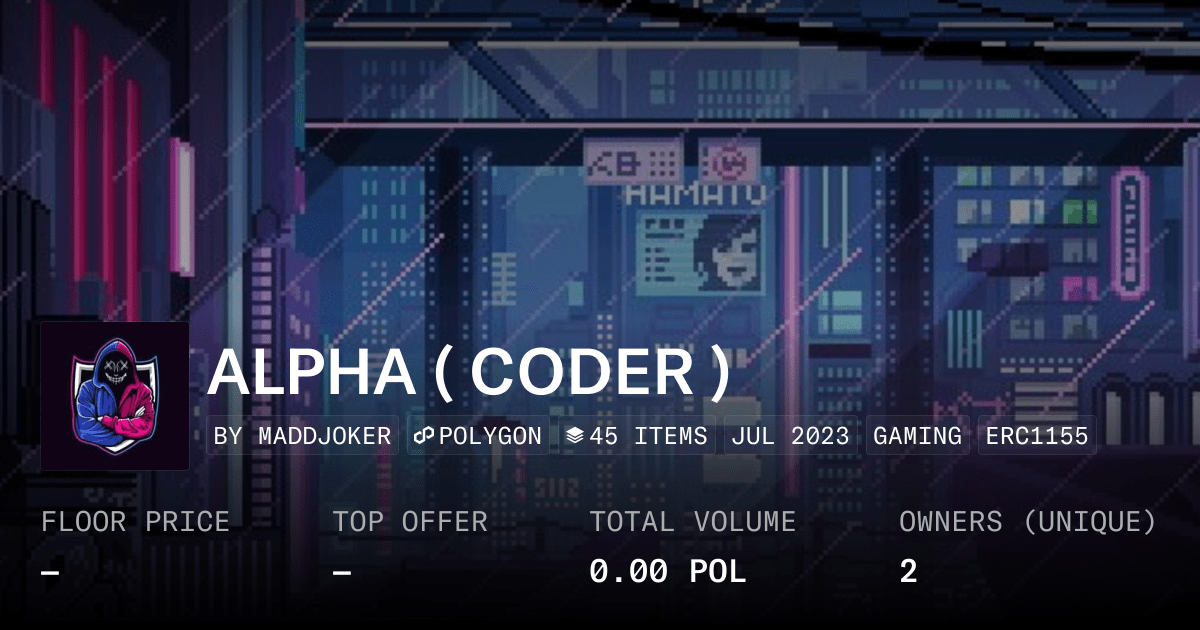 Alpha Coder Collection Opensea