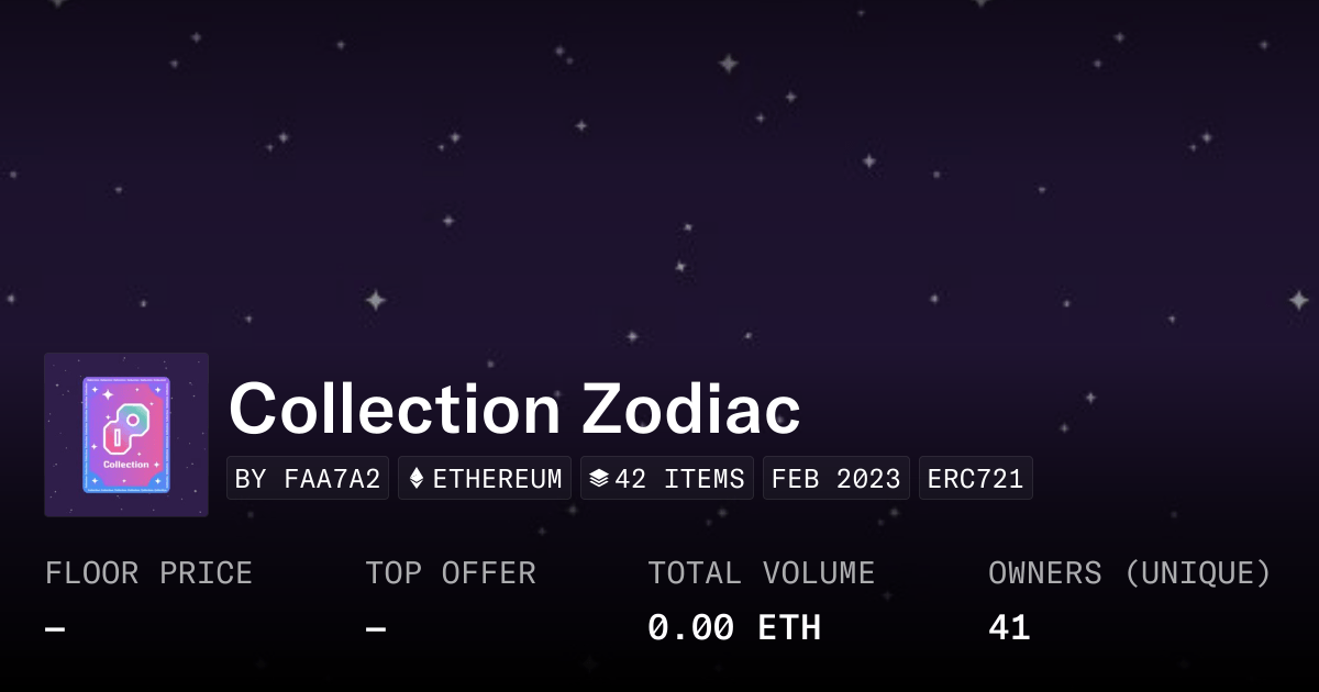 Collection Zodiac Collection Opensea