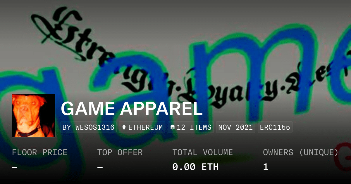 Game Apparel Collection Opensea