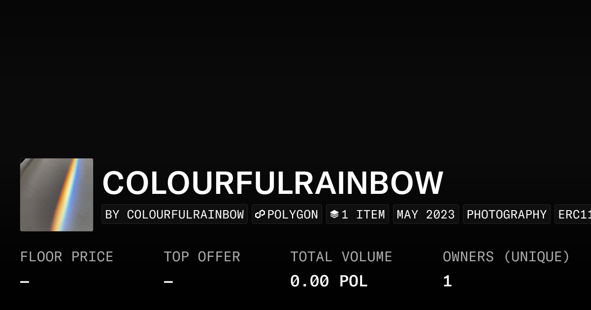 Colourfulrainbow Collection Opensea