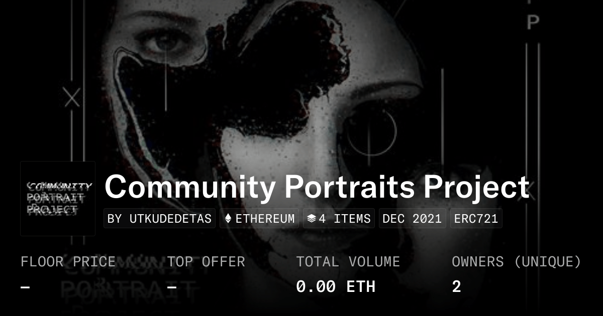 Community Portraits Project Collection Opensea