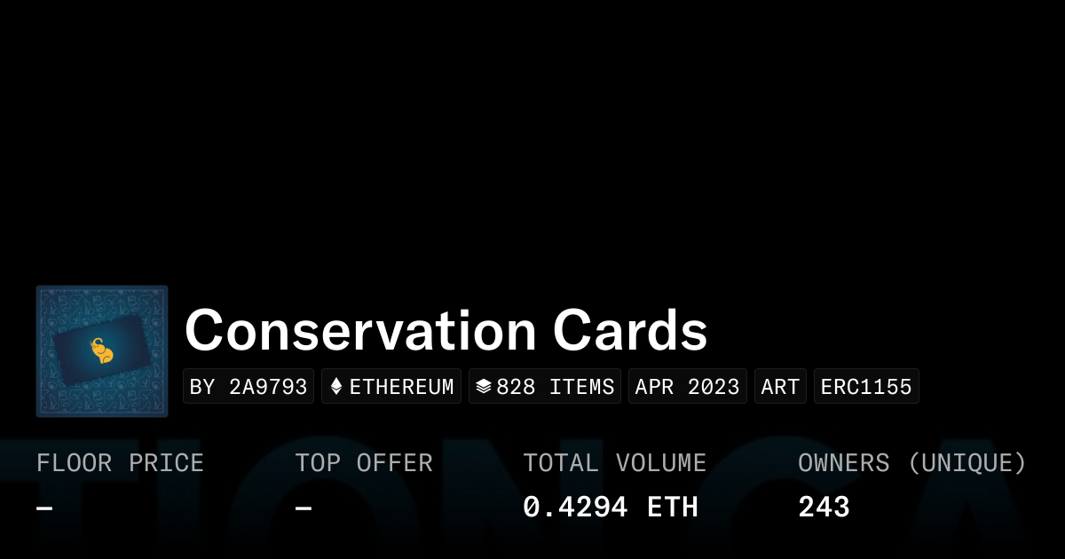 Conservation Cards Collection Opensea