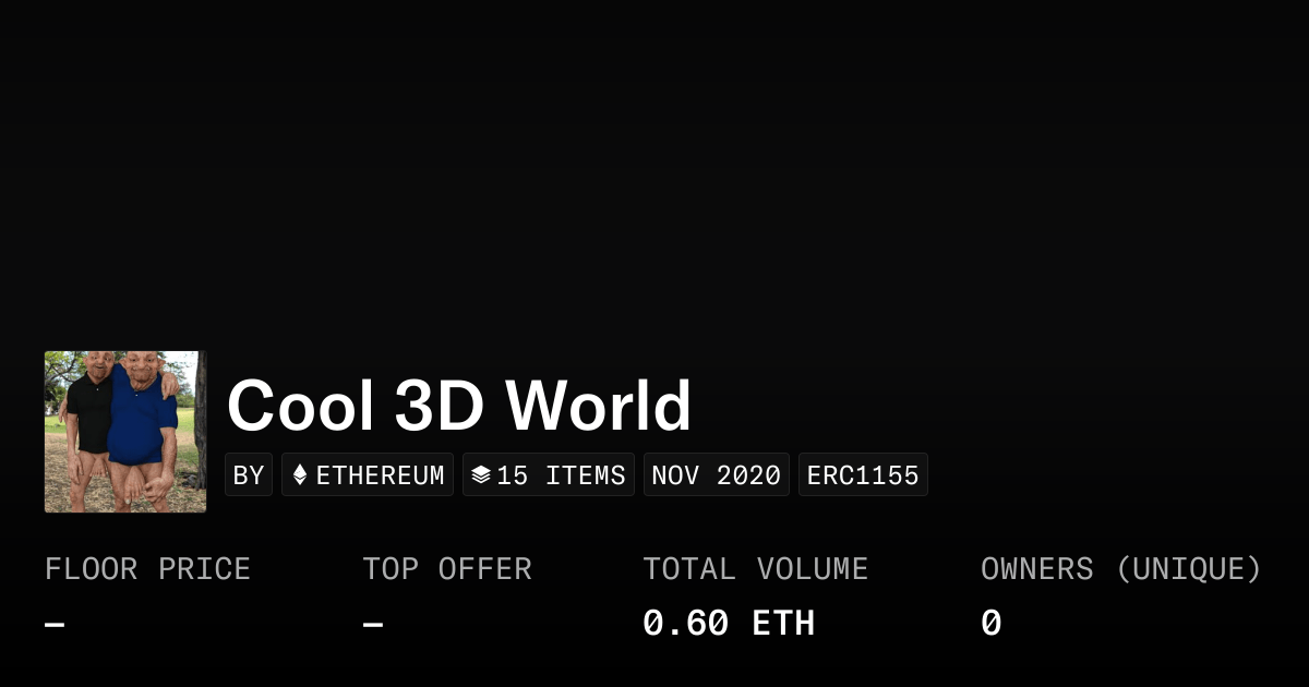 Cool 3d World Collection Opensea