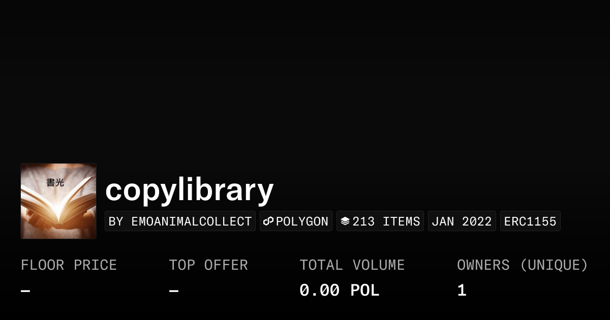 Copylibrary Collection Opensea