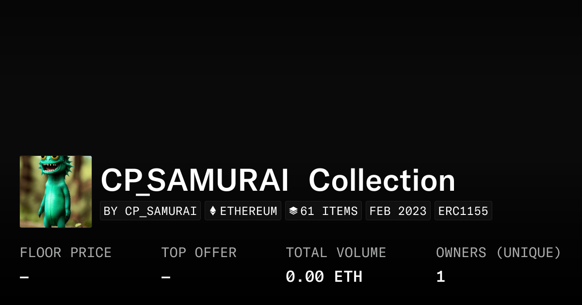 Cp Samurai Collection Collection Opensea