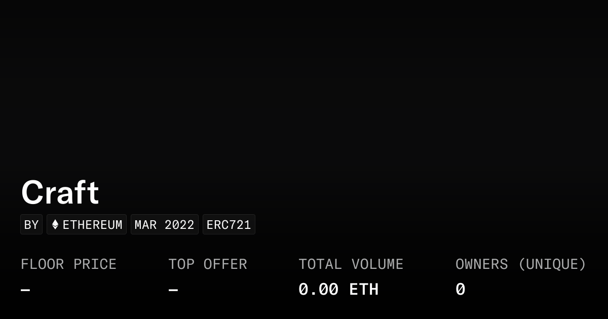 Craft Collection Opensea