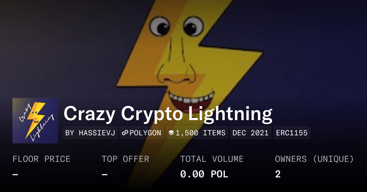 Crazy Crypto Lightning Collection Opensea