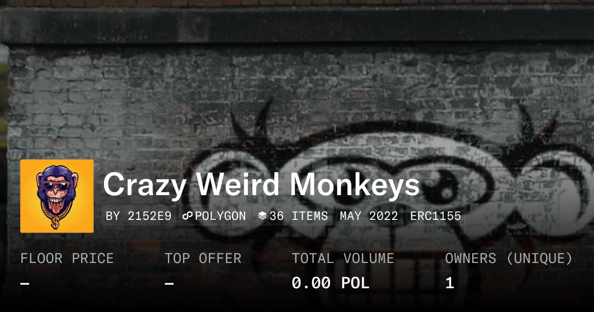 Crazy Weird Monkeys Collection Opensea