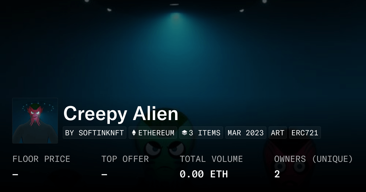 Creepy Alien Collection Opensea