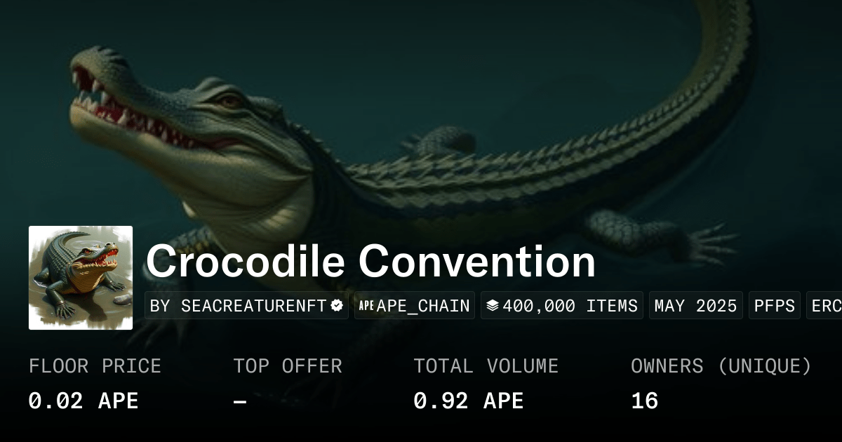 Crocodile Convention Collection Opensea