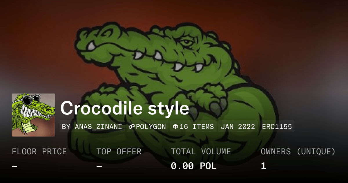 Crocodile Style Collection Opensea