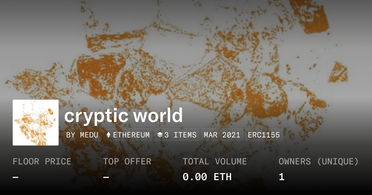 Cryptic World Collection Opensea