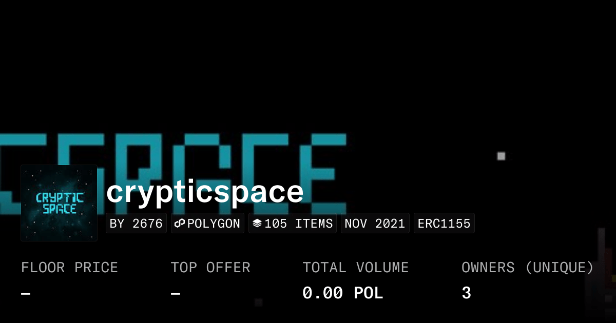 Crypticspace Collection Opensea