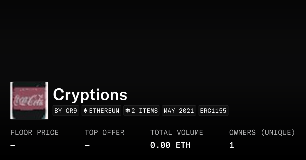 Cryptions Collection Opensea