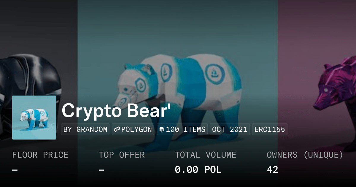 Crypto Bear Collection Opensea