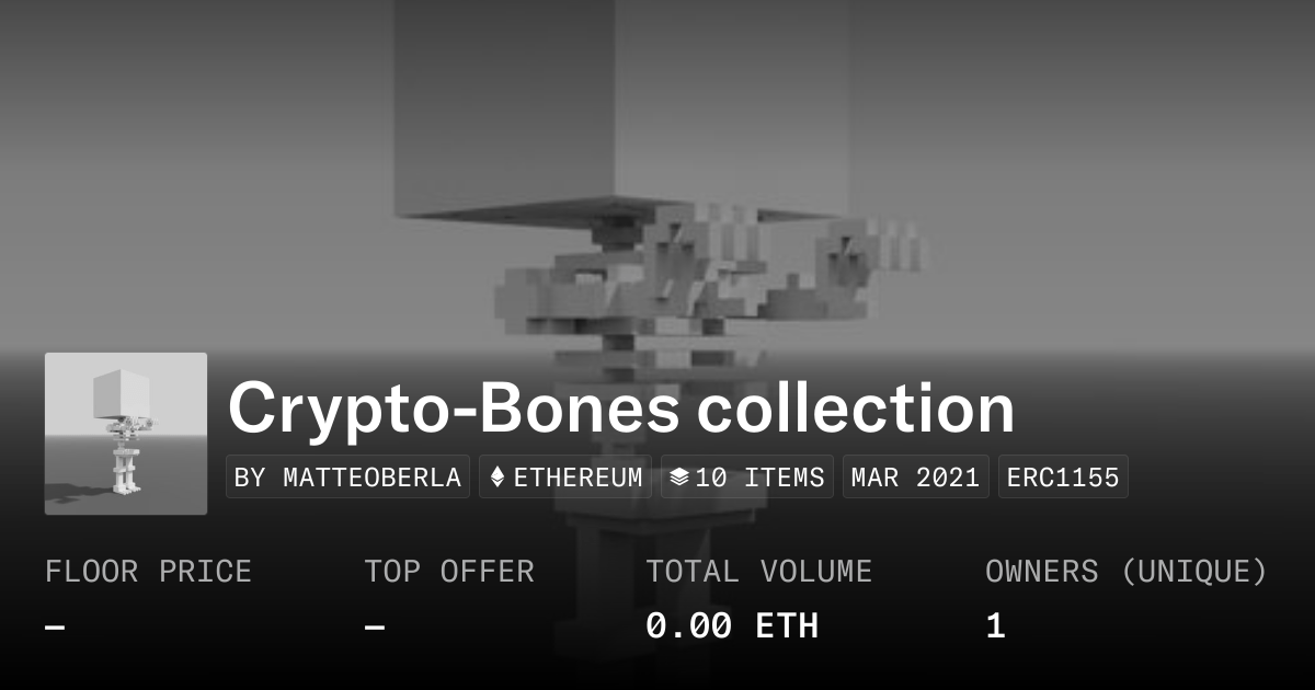 Crypto Bones Collection Collection Opensea