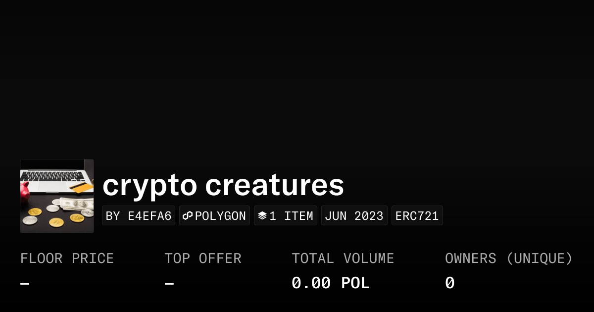 Crypto Creatures Collection Opensea