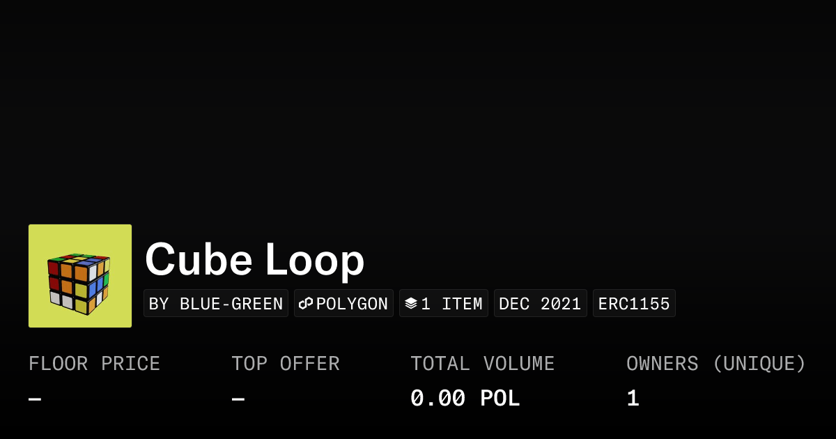Cube Loop Collection Opensea