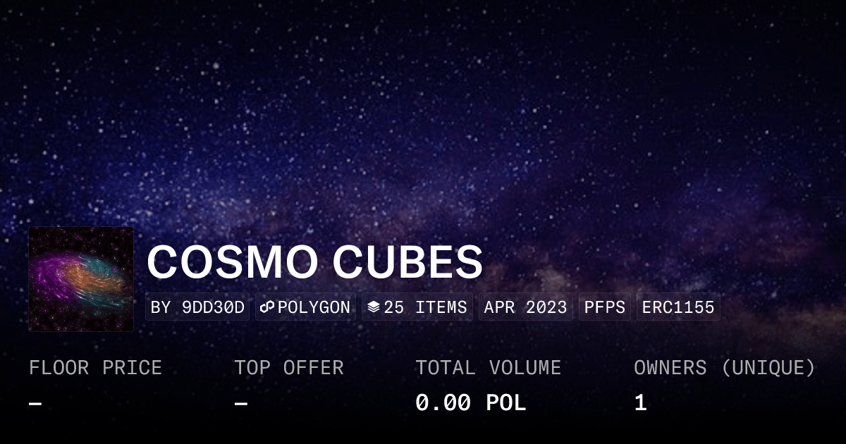 Cosmo Cubes Collection Opensea