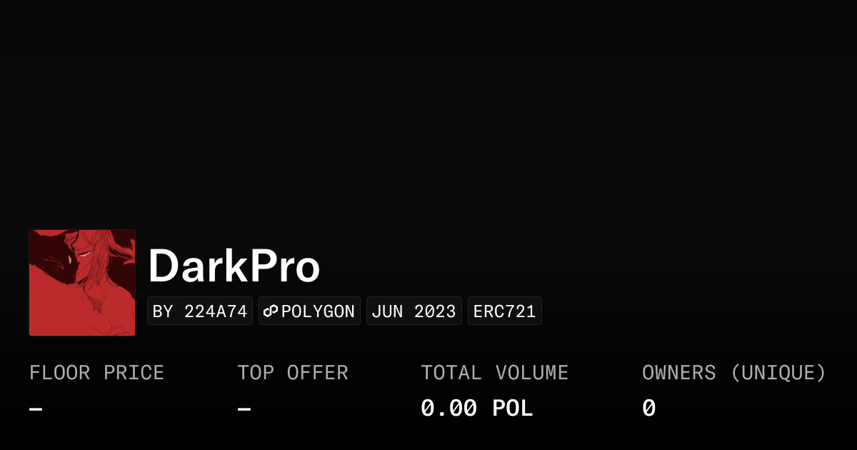 Darkpro Collection Opensea