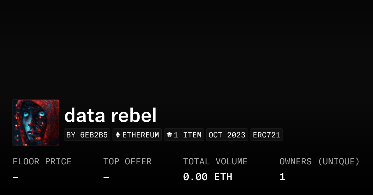 Data Rebel Collection Opensea