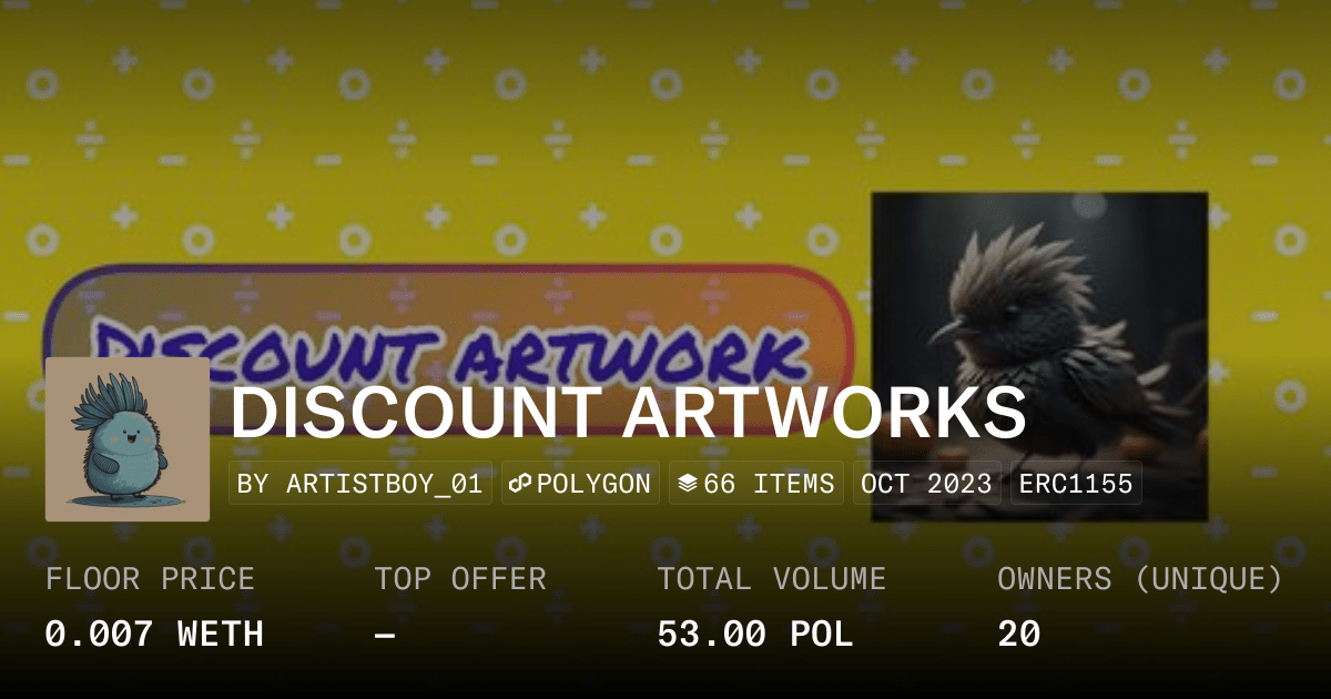 Discount Artworks Collection Opensea