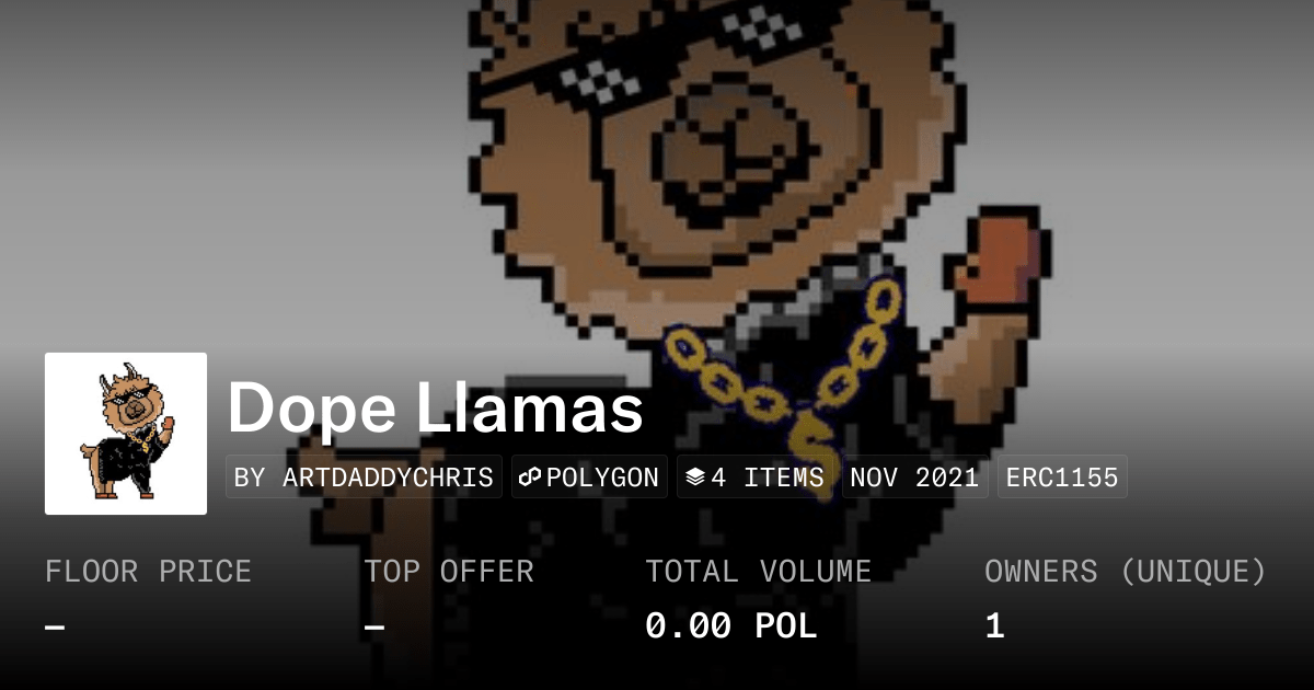 Dope Llamas Collection Opensea