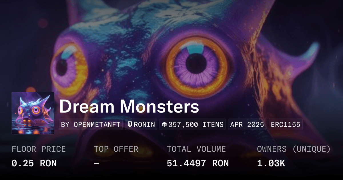 Dream Monsters Collection Opensea