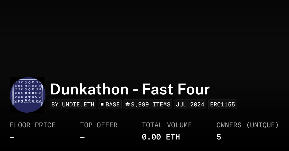 Dunkathon Fast Four Collection Opensea
