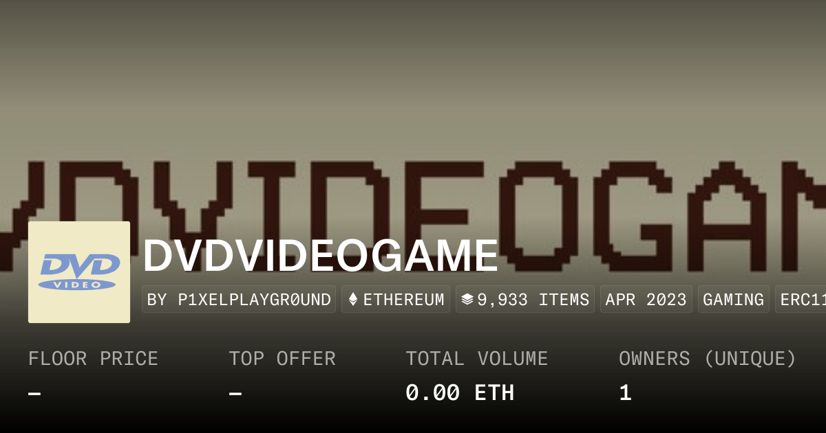 Dvdvideogame Collection Opensea