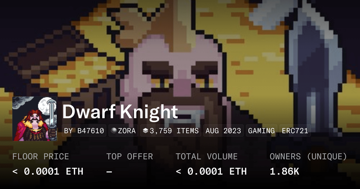 Dwarf Knight Collection Opensea