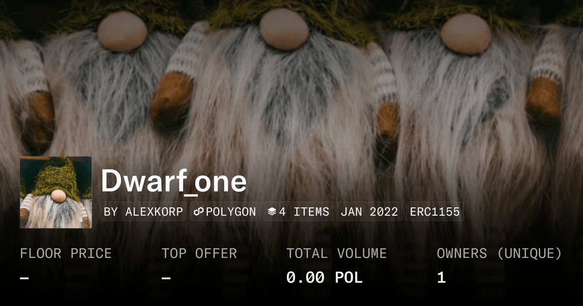 Dwarf One Collection Opensea
