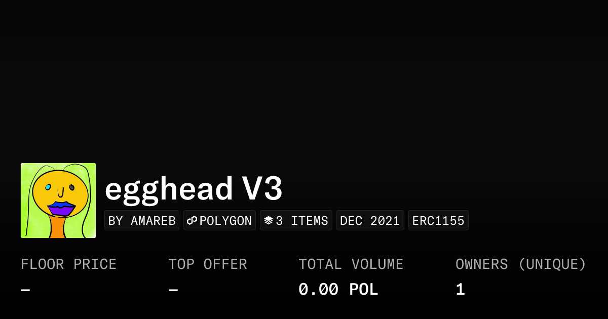 Egghead V3 Collection Opensea