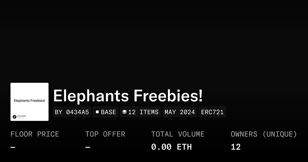 Elephants Freebies Collection Opensea