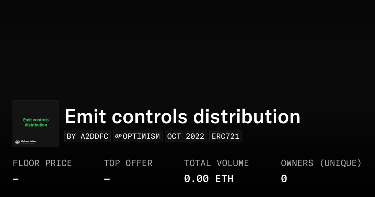 Emit Controls Distribution Collection Opensea