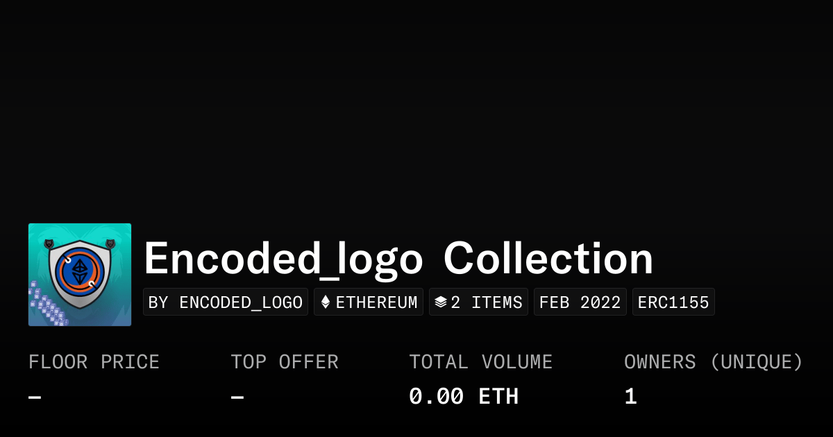 Encoded Logo Collection Collection Opensea
