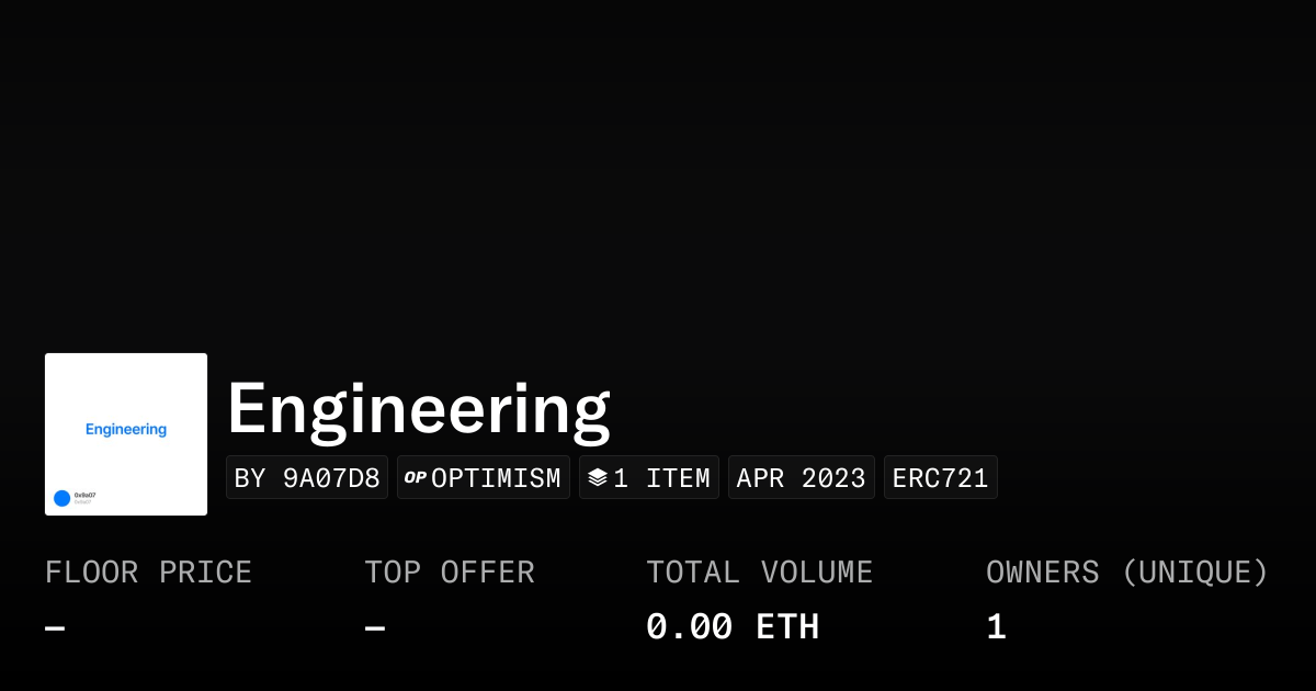 Engineering Collection Opensea