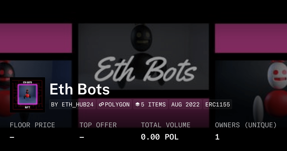 Eth Bots Collection Opensea