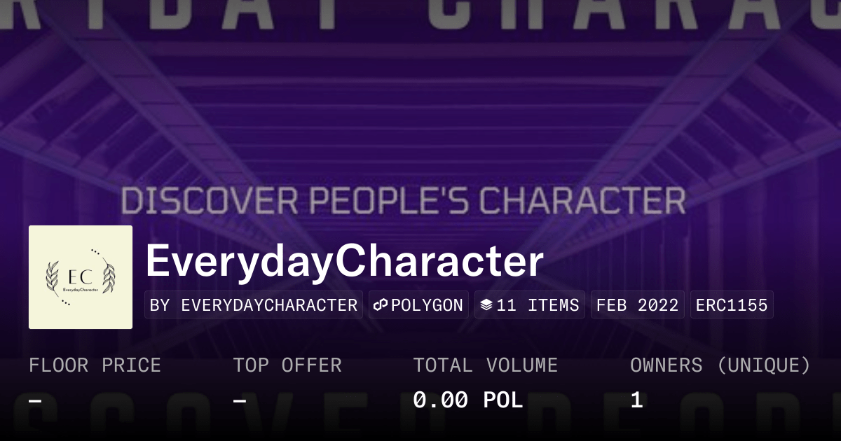 Everydaycharacter Collection Opensea