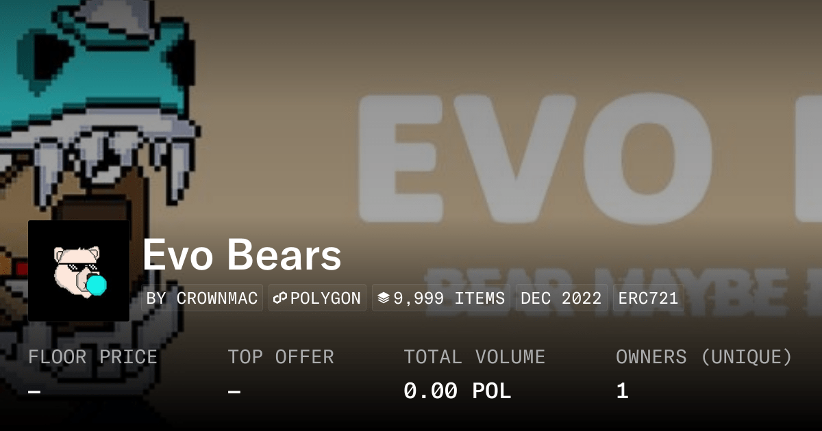 Evo Bears Collection Opensea