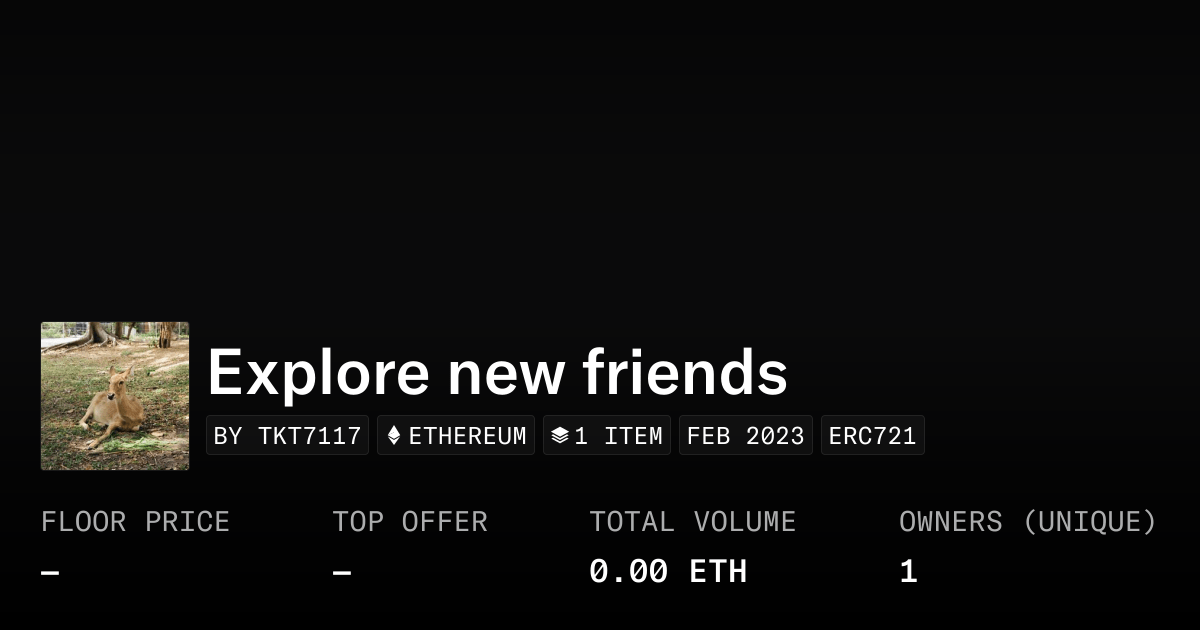 Explore New Friends Collection Opensea