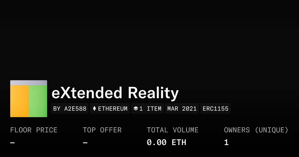 Extended Reality Collection Opensea
