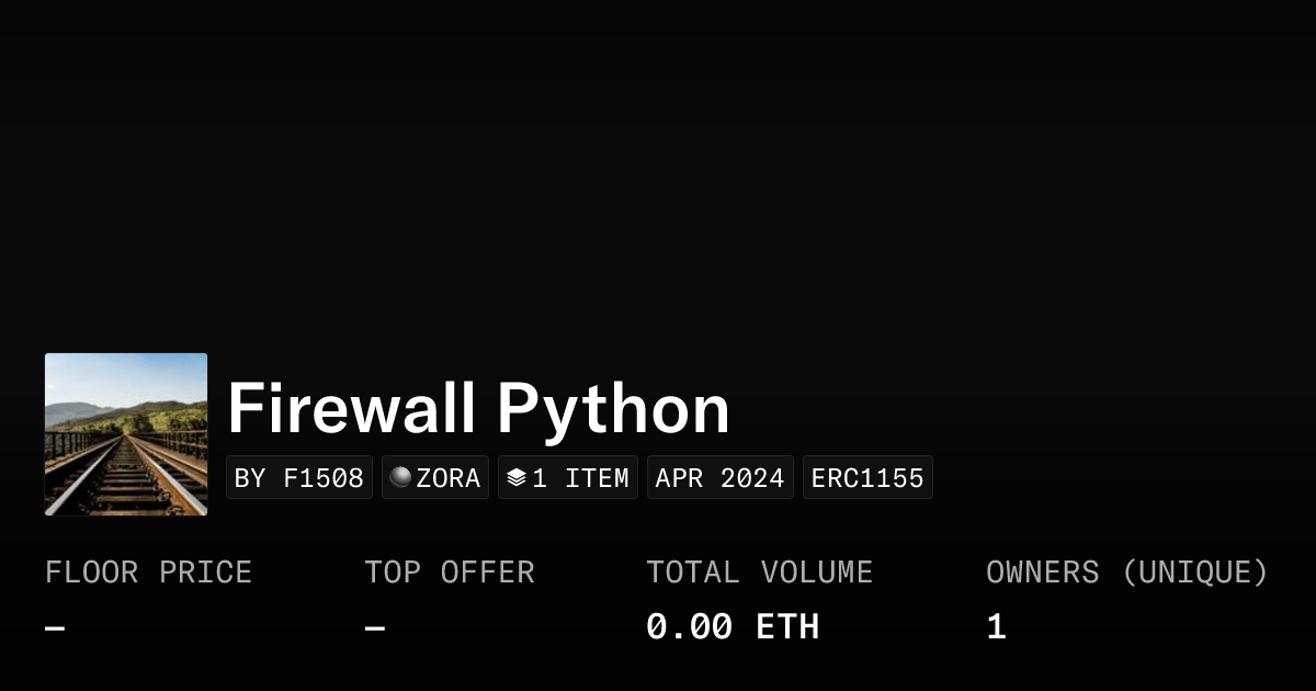 Firewall Python Collection Opensea