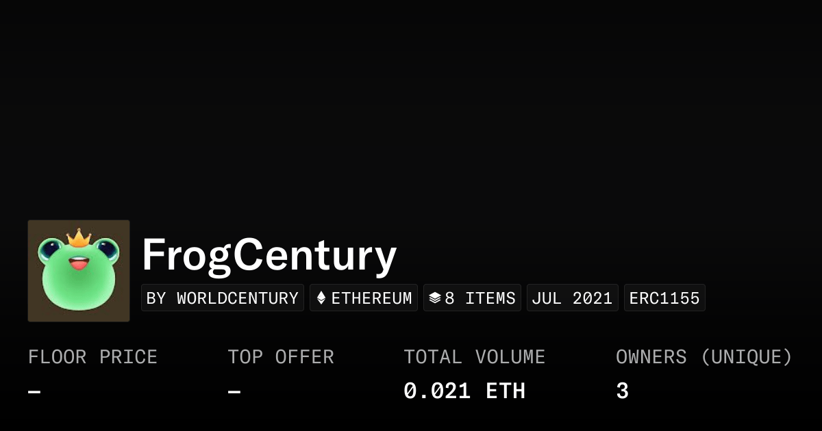 Frogcentury Collection Opensea