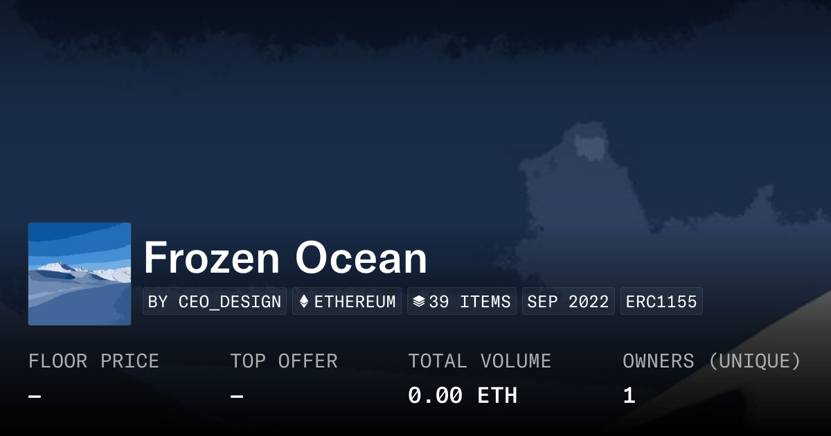 Frozen Ocean Collection Opensea