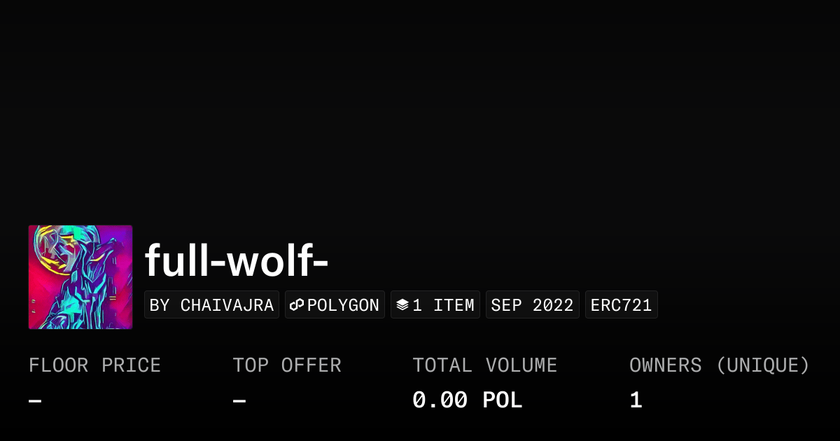 Full Wolf Collection Opensea