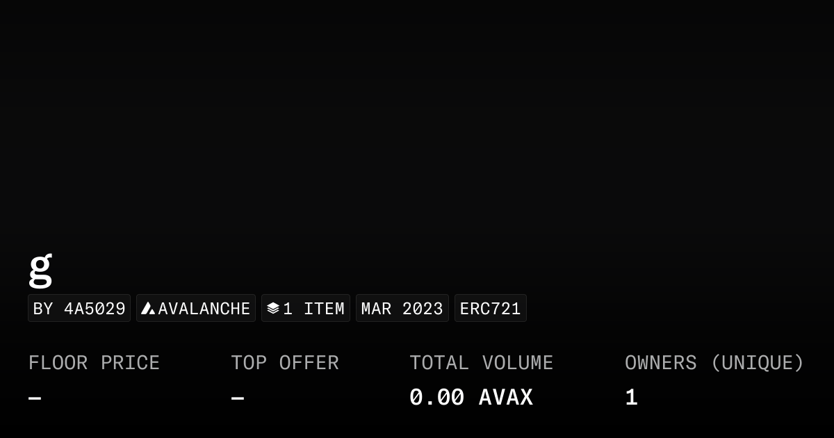 G Collection Opensea