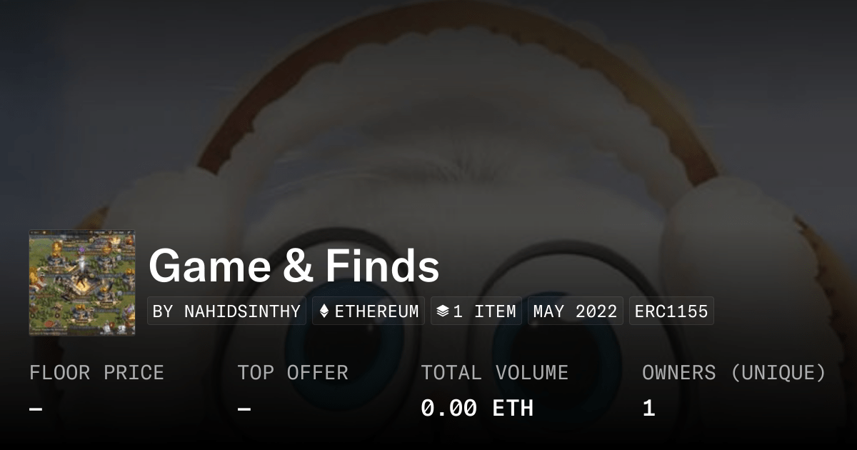 Game Finds Collection Opensea