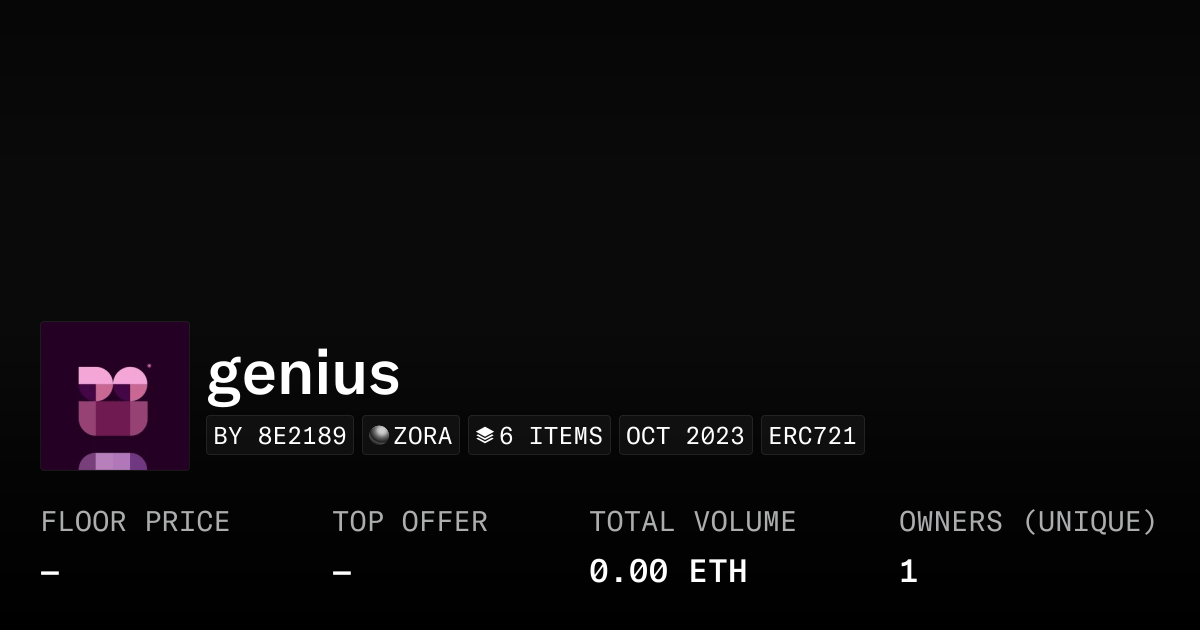 Genius Collection Opensea