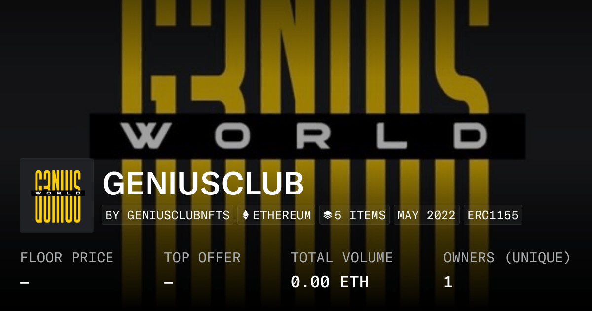Geniusclub Collection Opensea